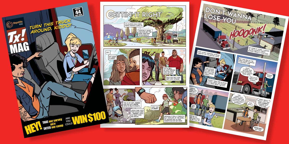 Tx! MAG #44 | Easy read comic | Hepatitis NSW